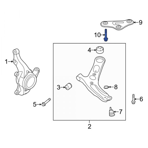 Kia OE 5779107000 - Front Suspension Control Arm Bolt