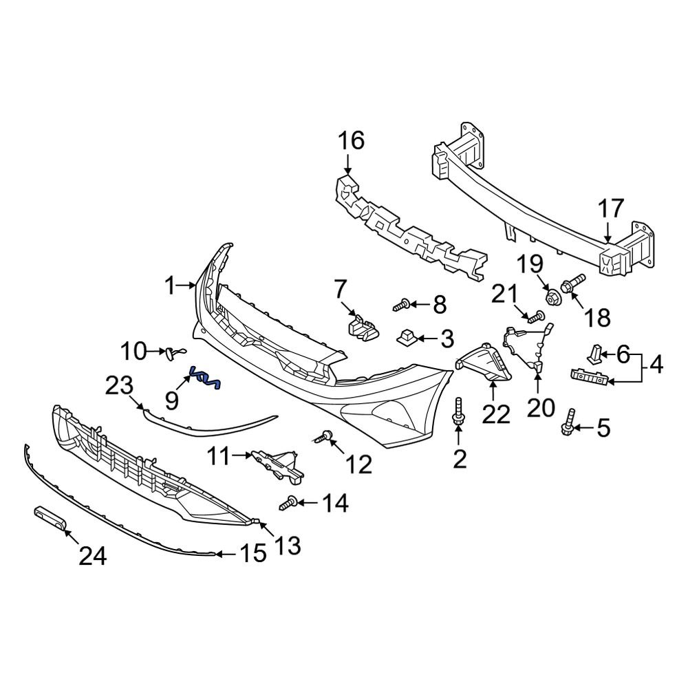 Kia OE 86300M6EA0 - Front Bumper Cover Emblem