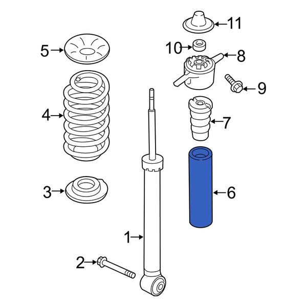 Kia OE 55316F2000 - Rear Suspension Shock Absorber Bellows