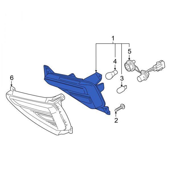 Kia OE 92305M7500 - Rear Left Turn Signal Light Assembly