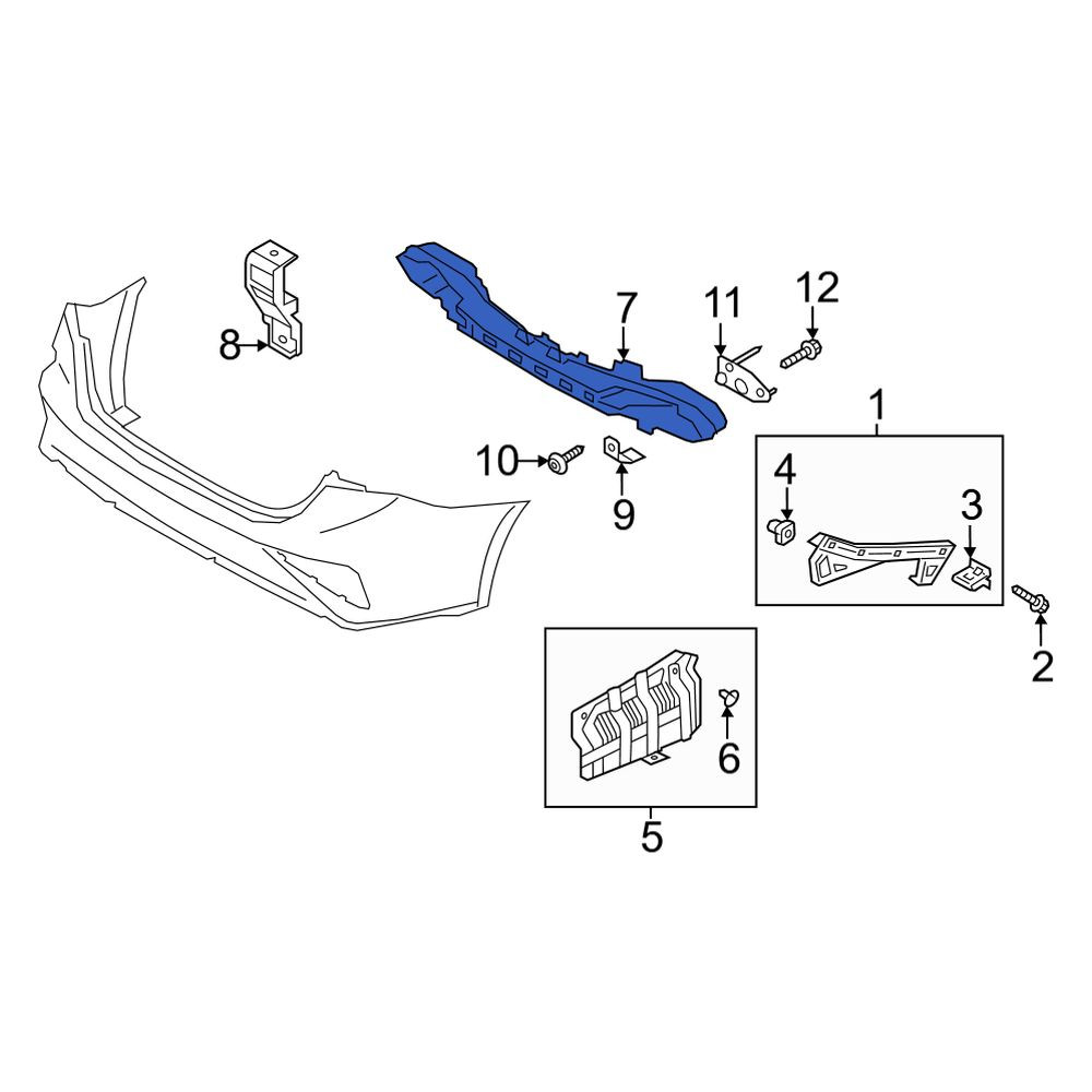 Kia OE 86631M7000 - Rear Bumper Impact Bar