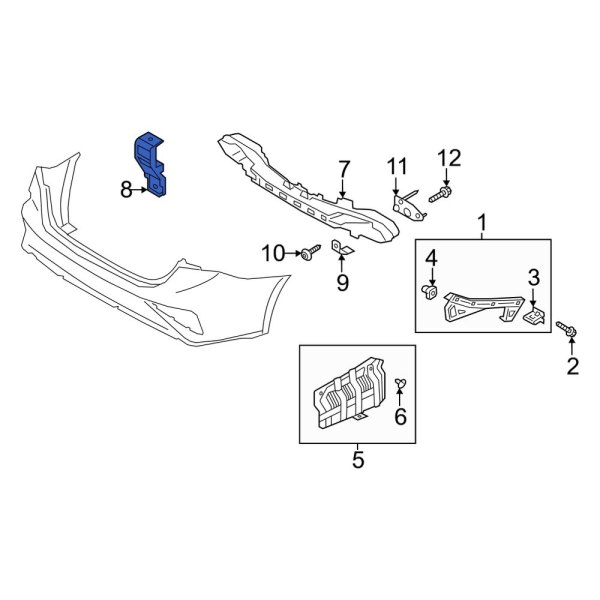 Kia OE 86633M7000 - Upper Bumper Impact Bar Bracket