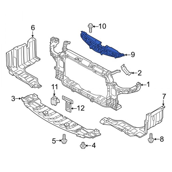 Kia OE 86356A7200 - Front Radiator Support Access Cover