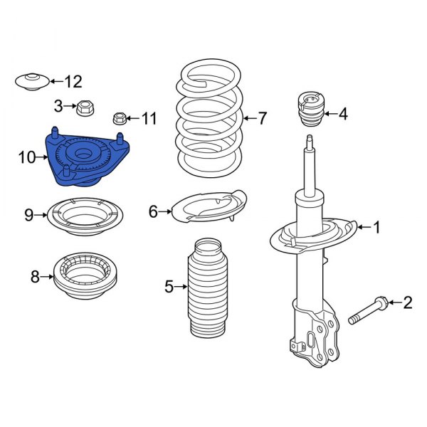 Kia OE 54610A5000 - Front Suspension Strut Mount