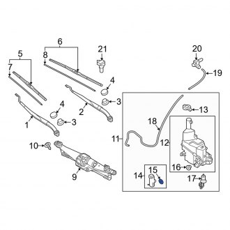 Kia EV6 OEM Wiper Blade & Washer Parts | Motors, Arms — CARiD.com