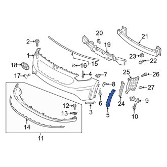 Kia Replacement Bumper Moldings & Trim | Front, Rear — CARiD.com