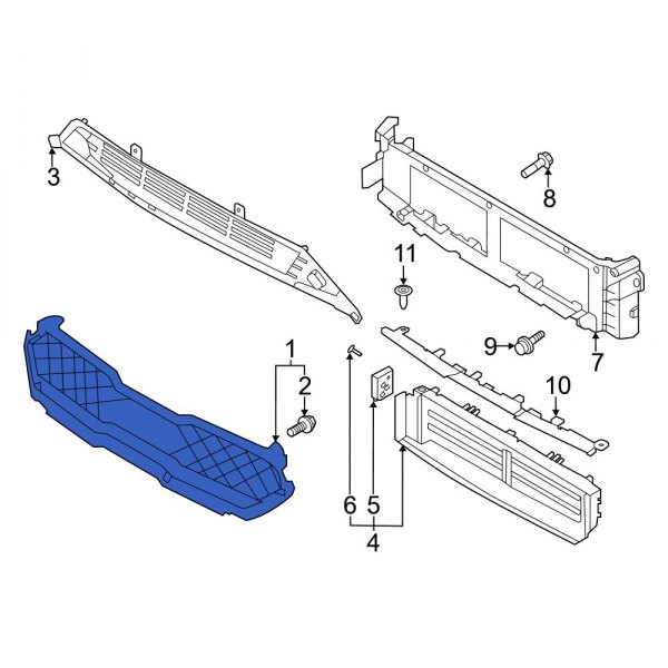 Kia OE 86350G5600 - Front Upper Grille