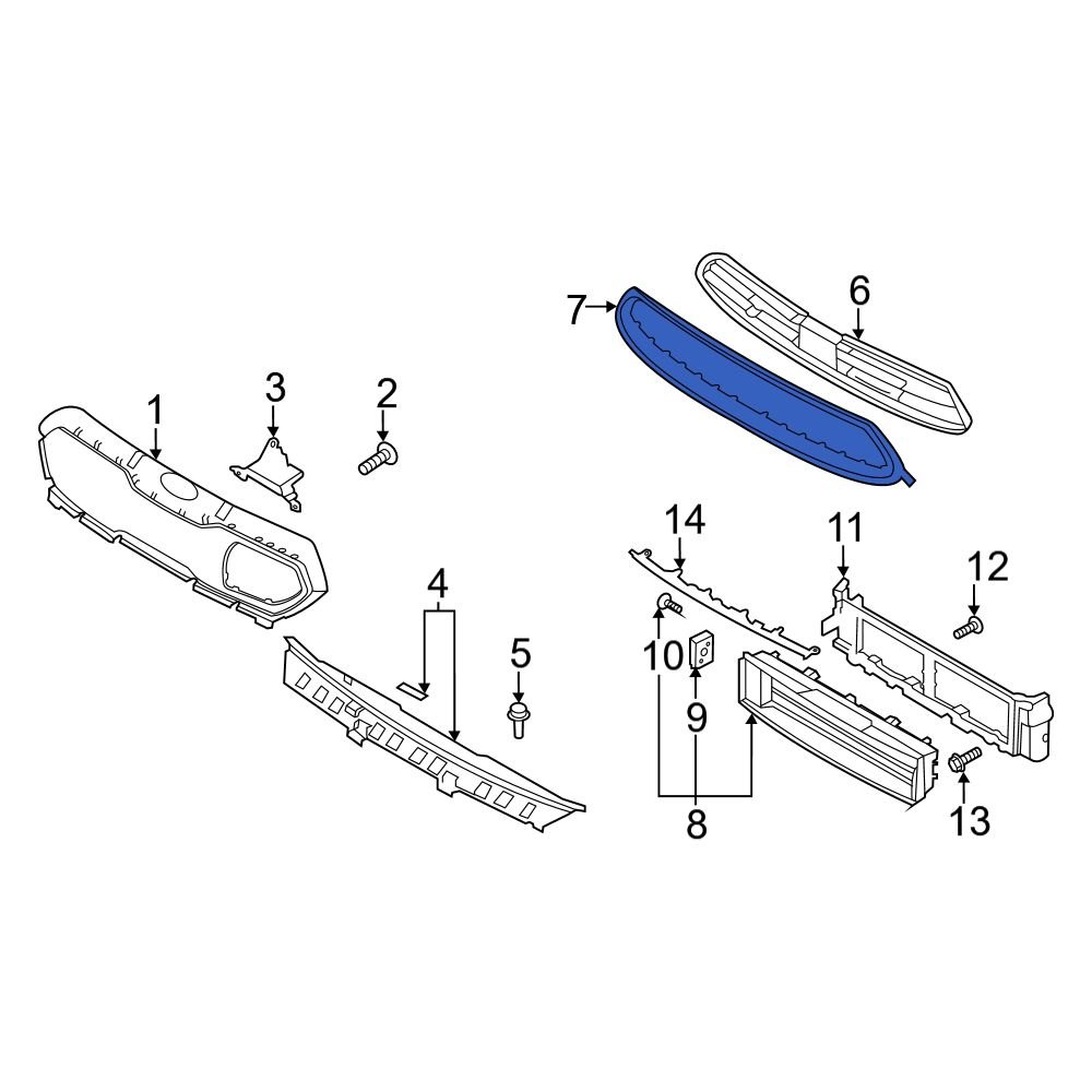 Kia OE 86562Q4000 - Front Grille Molding