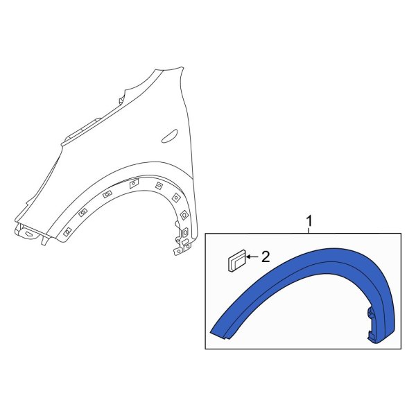 Kia OE 87711G5000 - Front Left Wheel Arch Molding