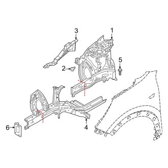 2022 Kia Niro Inner Fenders | Wells, Liners, Shields — CARiD.com