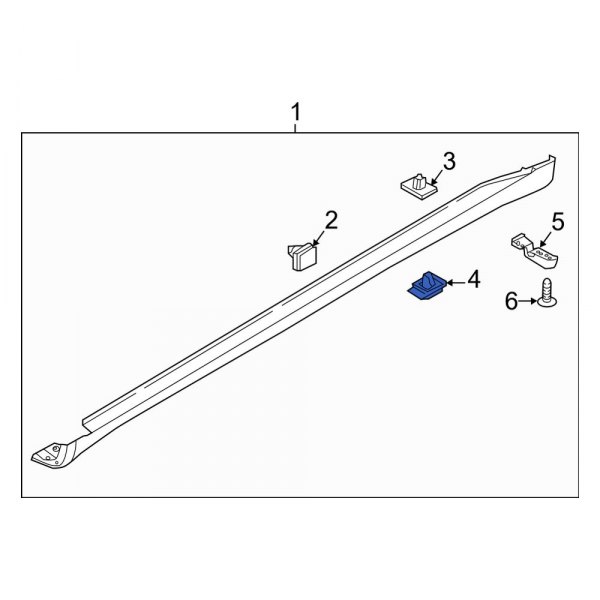 Kia OE 87758D2000 - Rocker Panel Molding Clip