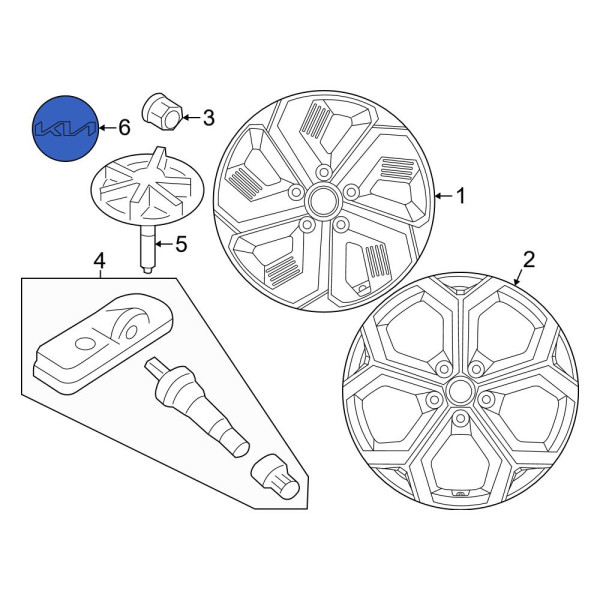 Kia OE 52960R0100 - Wheel Cap