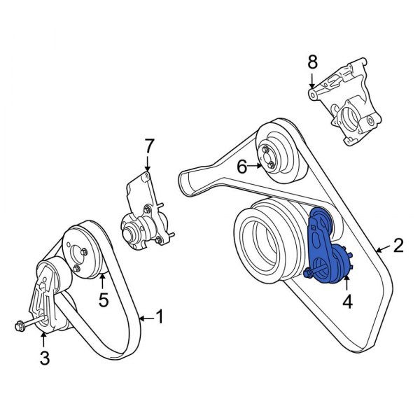 Land Rover OE PQG500030 - Accessory Drive Belt Tensioner Assembly
