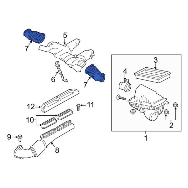 Land Rover OE LR036446 - Left Engine Air Intake Hose