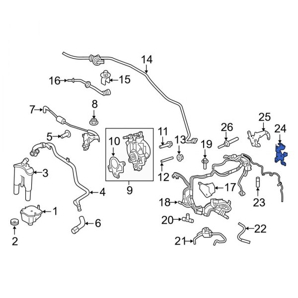 Land Rover OE LR073587 - Vacuum Line Bracket