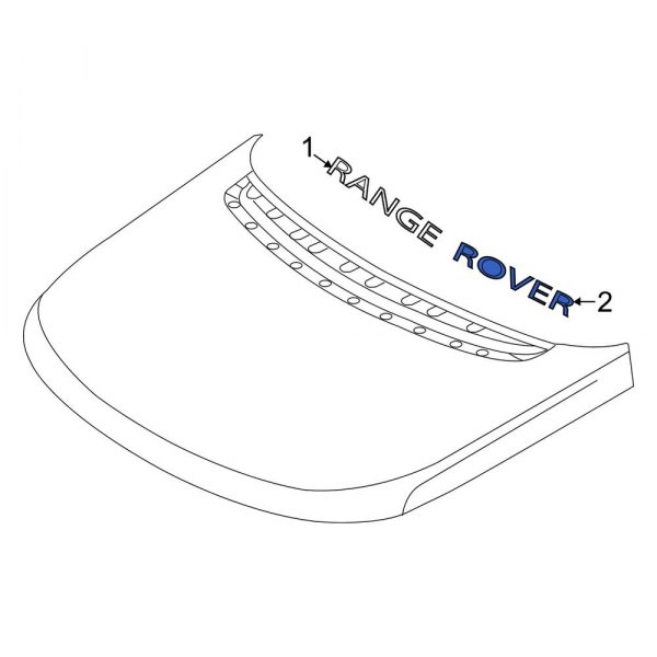 Land Rover OE LR076942 - Front Hood Emblem