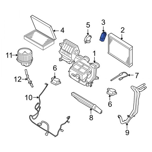 Land Rover OE JQD500010 - Front A/C Expansion Valve