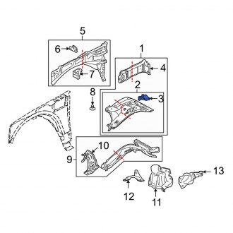 Land Rover LR3 Fender Support Braces & Hardware — CARiD.com
