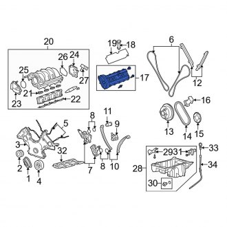 Land Rover LR3 Engine Valve Covers & Parts - Gaskets, Bolts | CARiD