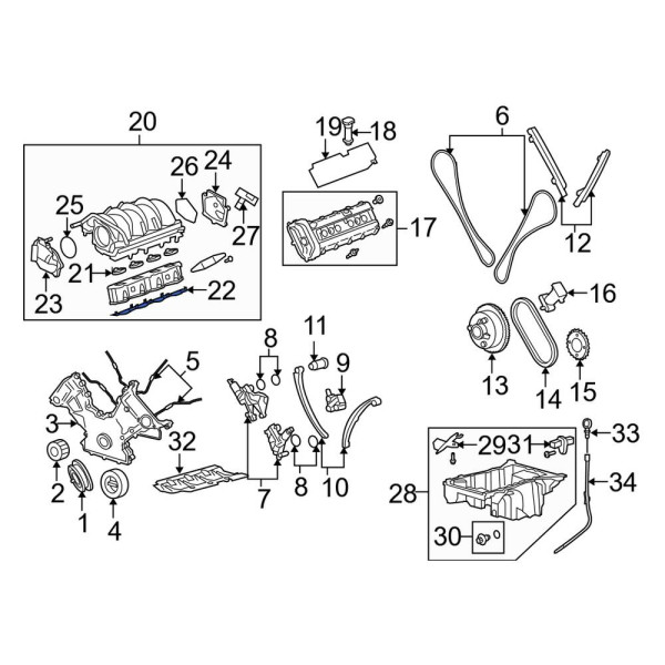 Land Rover OE 4628235 - Lower Engine Intake Manifold Gasket