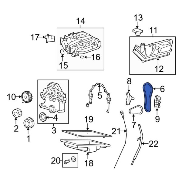 Land Rover OE LR003547 - Front Engine Timing Chain