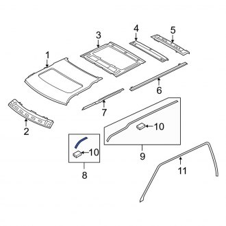 Land Rover LR4 OEM Roofs & Parts | Panels, Drip Rails — CARiD.com
