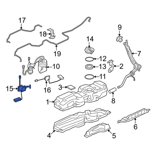 Land Rover OE WGI500060 - Front Fuel Sender and Hanger Assembly