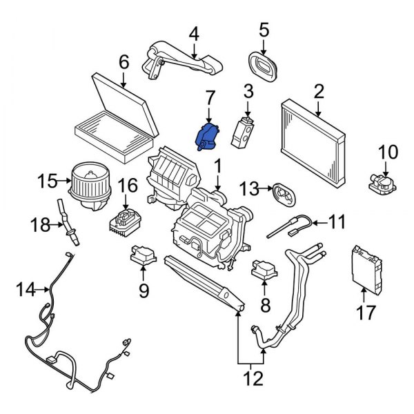 Land Rover OE JNC500040 - HVAC Air Adjustment Control Motor