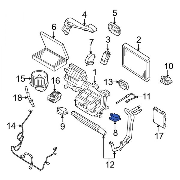 Land Rover OE LR041274 - Right HVAC Blend Door Actuator