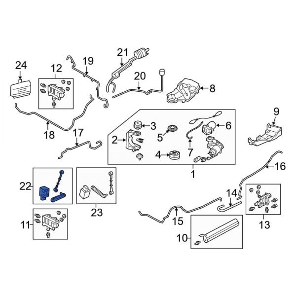 Land Rover OE LR023646 - Front Suspension Ride Height Sensor