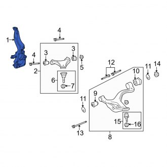 Land Rover LR4 Steering Knuckles, Spindles & Parts — CARiD.com