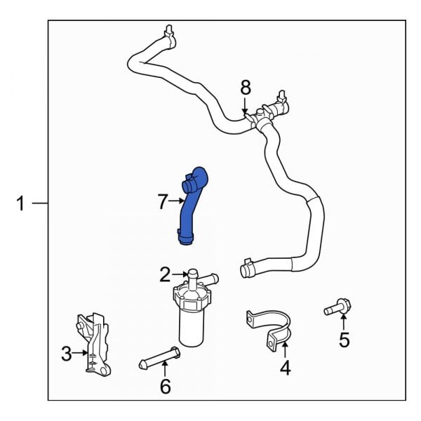 Land Rover OE PCH501215 - Upper Radiator Coolant Hose