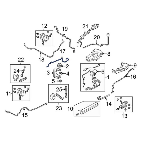 Land Rover OE RQB500253 - Air Suspension Compressor Line