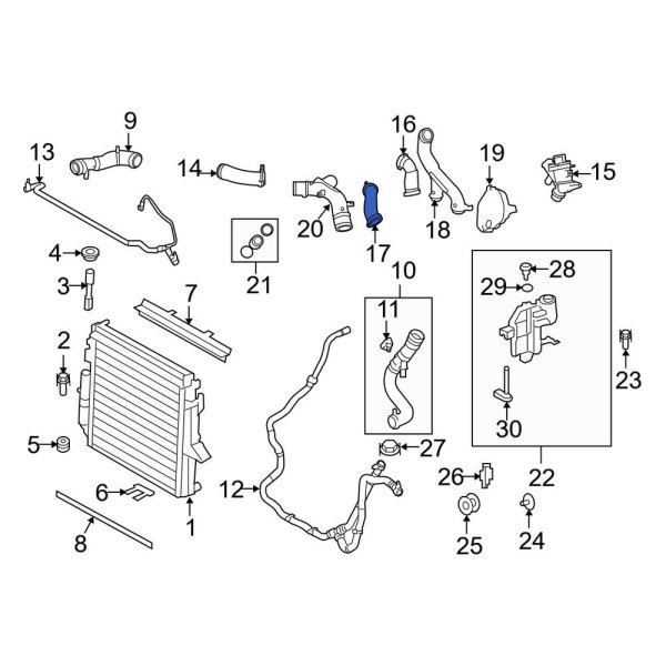 Land Rover OE LR013693 - Engine Coolant Pipe