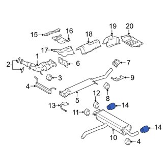 Land Rover LR2 OEM Exhaust Parts | Systems, Tips, Pipes — CARiD.com