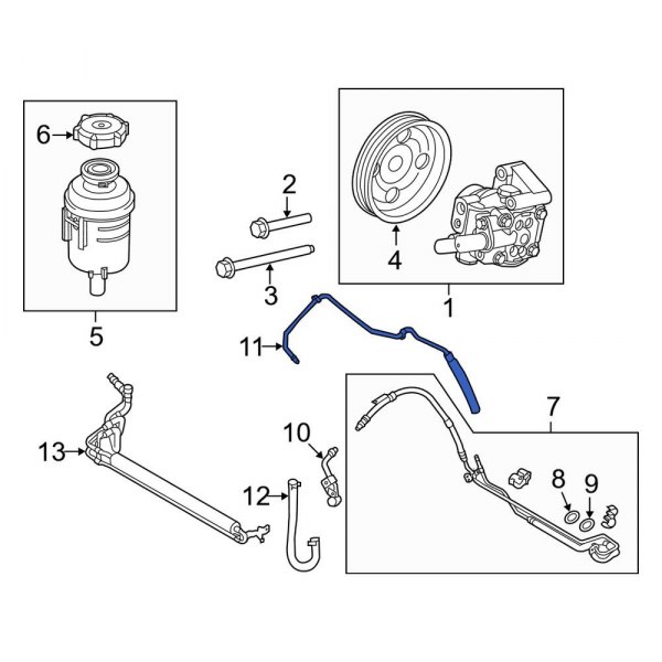 Land Rover OE LR008759 - Power Steering Return Hose