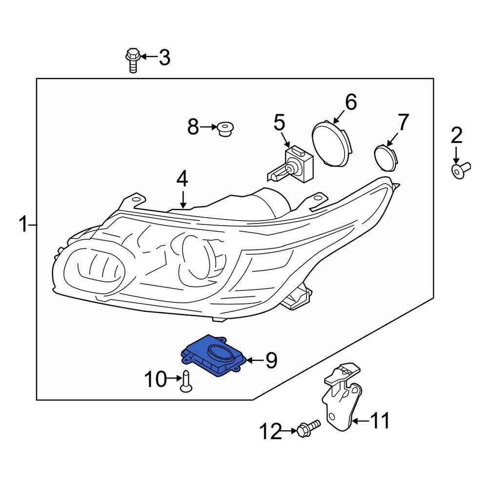 Land Rover OE LR050796 - Front High Intensity Discharge (HID) Lighting ...