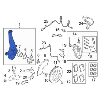Land Rover Range Rover Sport Steering Knuckles, Spindles & Parts ...