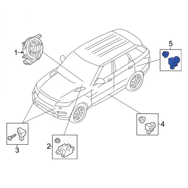 Land Rover OE LR138561 - Front Air Bag Impact Sensor