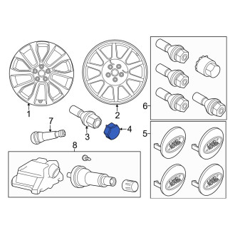 Land Rover OEM Wheel Center Caps | Emblems, Logos, Trim Rings — CARiD.com