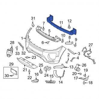 Land Rover Range Rover Evoque Bumper Reinforcements & Energy Absorbers ...
