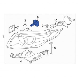 Land Rover LR2 Headlight Components | Brackets, Adapters — CARiD.com