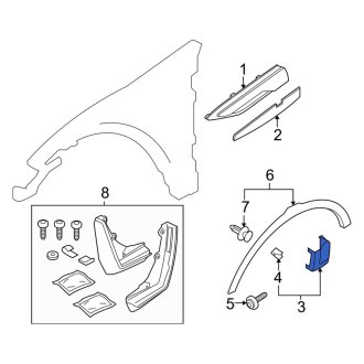 Land Rover Range Rover Evoque Replacement Fender Moldings & Trim ...