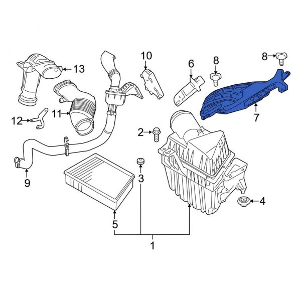 Land Rover OE LR024311 - Engine Air Intake Hose