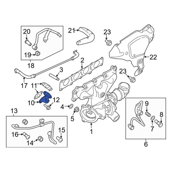 Land Rover OE LR075622 - Turbocharger Oil Line