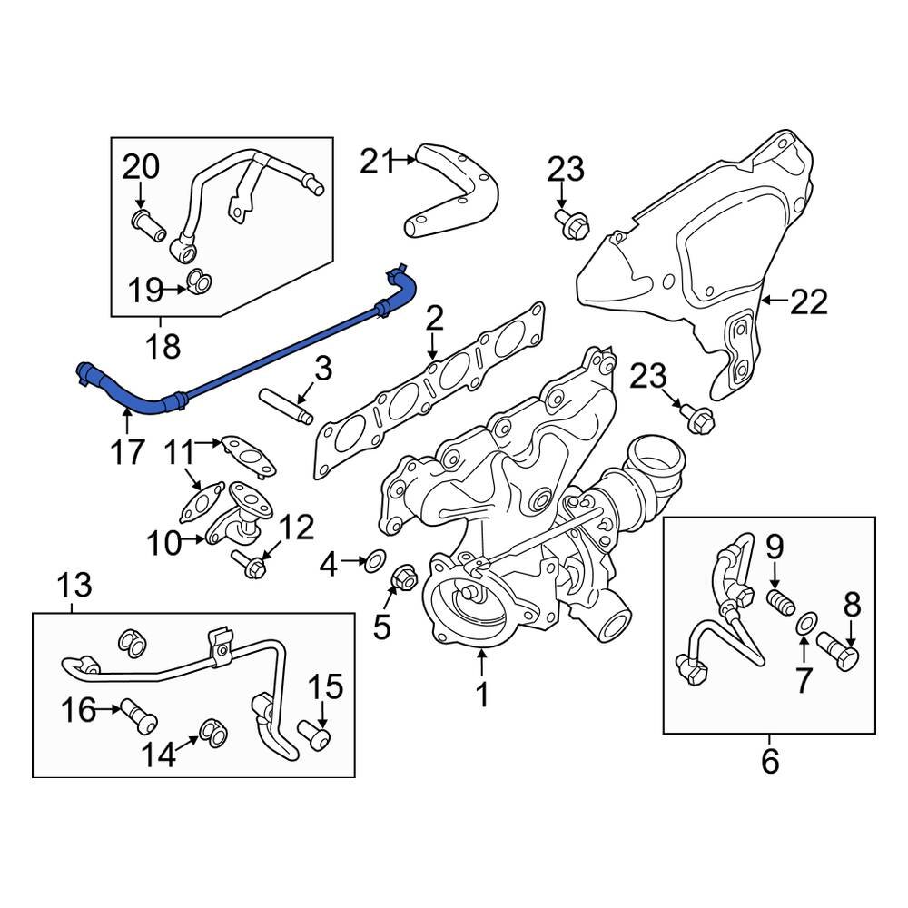 Land Rover OE LR045337 - Turbocharger Coolant Line