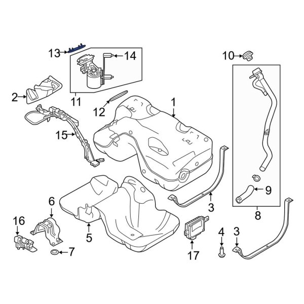 Land Rover OE LR003778 - Fuel Tank Lock Ring
