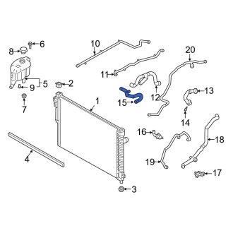 Land Rover Range Rover Evoque Radiator Hoses & Clamps — CARiD.com