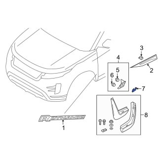 Land Rover Range Rover Evoque Replacement Fender Moldings & Trim ...