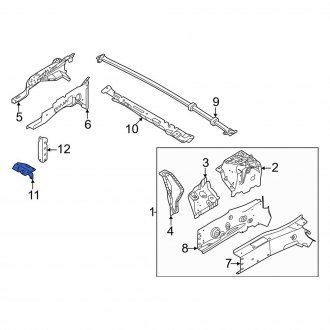 Land Rover Range Rover Evoque Header Panel Brackets & Hardware — CARiD.com